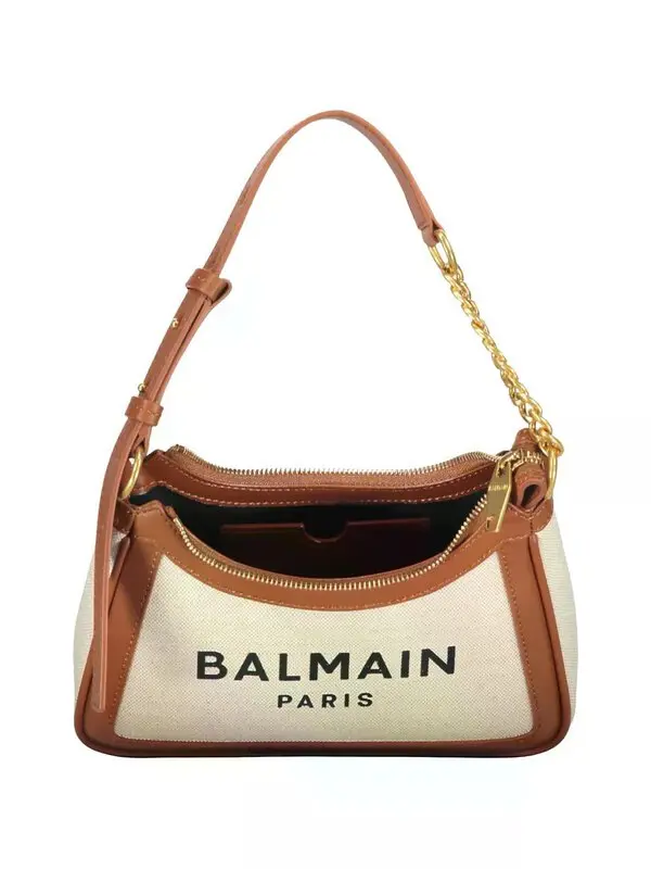 Balmain B-army Logo Shoulder Bag - Neutrals