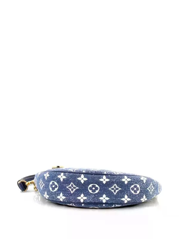 LOUIS VUITTON Loop Handbag Monogram Jacquard Denim Hobo Bag - Blue