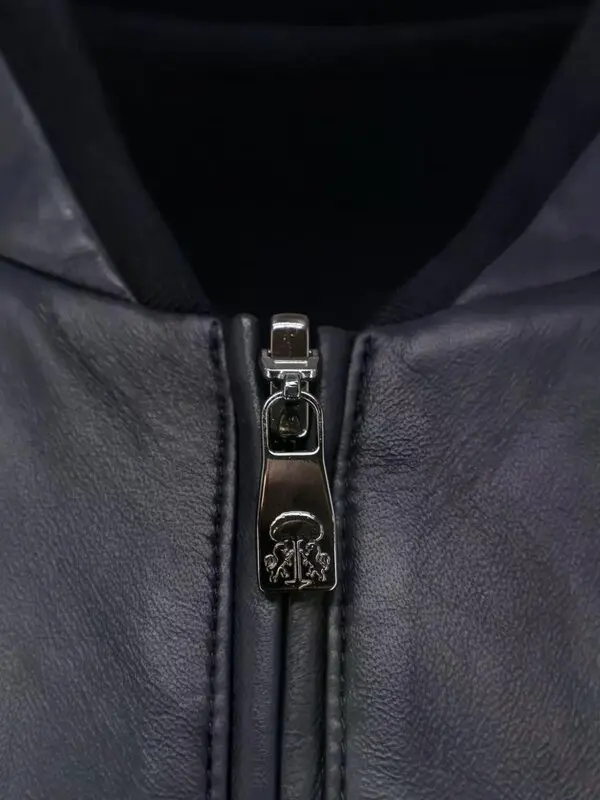 Corneliani Ribbed Leather Jacket