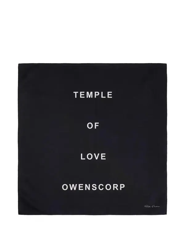 Rick Owens Printed Scarf - Black