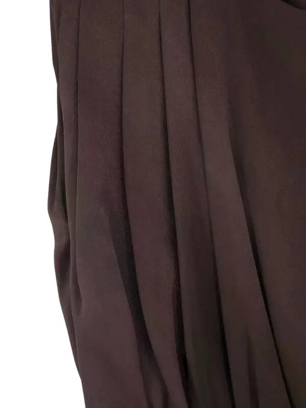 SEMICOUTURE Padded Shoulders Dress - Brown