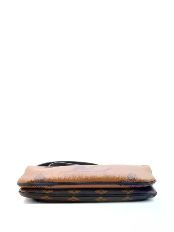 LOUIS VUITTON Double Zip Pochette Reverse Monogram Giant Clutch Bag
