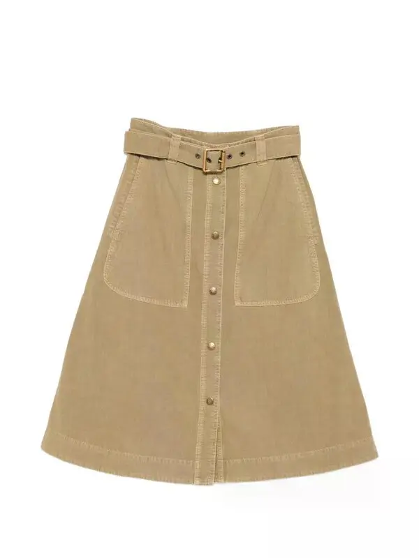 Moncler Belted A-line Midi Skirt