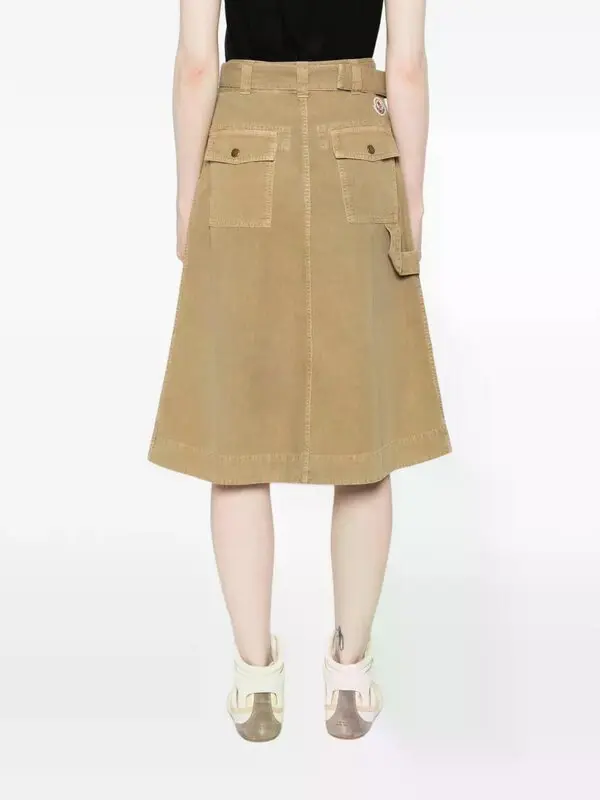 Moncler Belted A-line Midi Skirt
