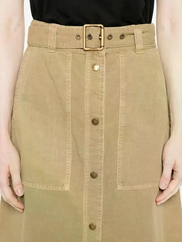 Moncler Belted A-line Midi Skirt