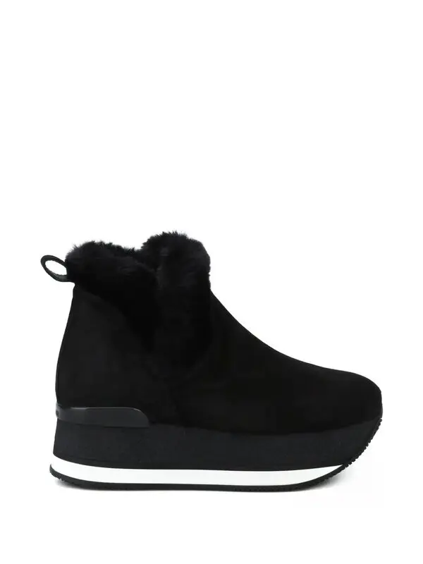 Hogan Faux-fur Platform Boots
