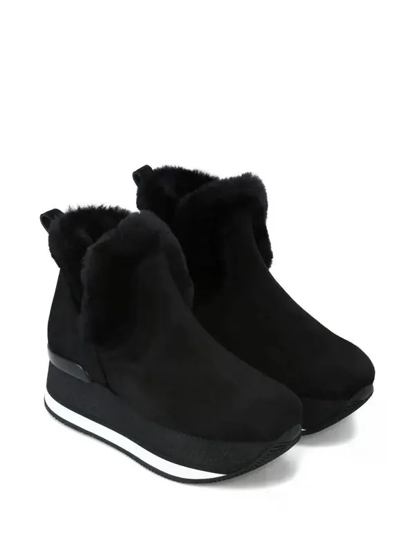 Hogan Faux-fur Platform Boots