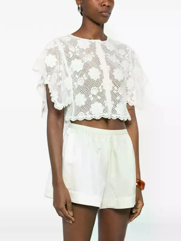 TWINSET Crochet Knit Top