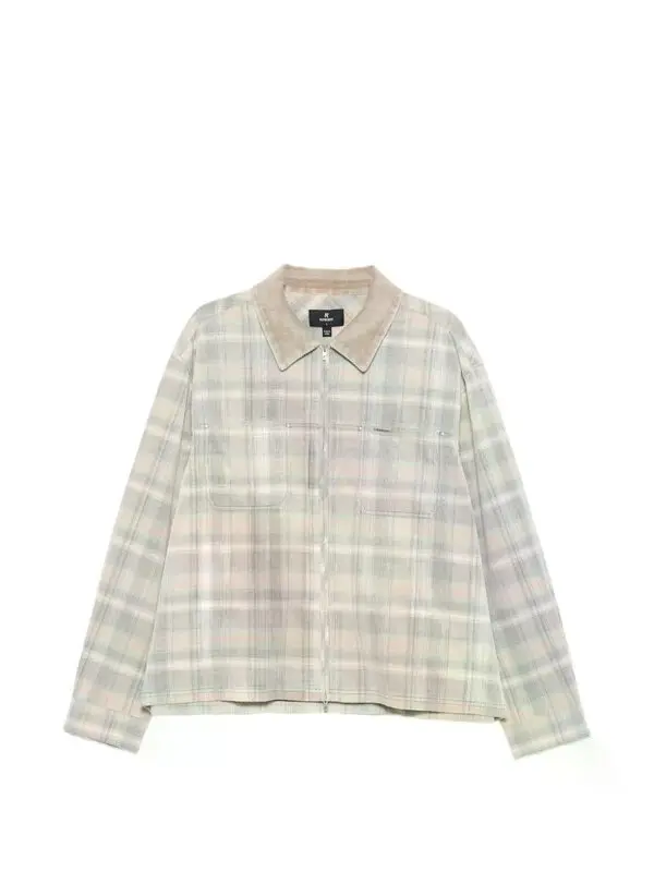 REPRESENT Plaid Corduroy-collar Overshirt