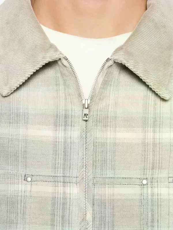 REPRESENT Plaid Corduroy-collar Overshirt