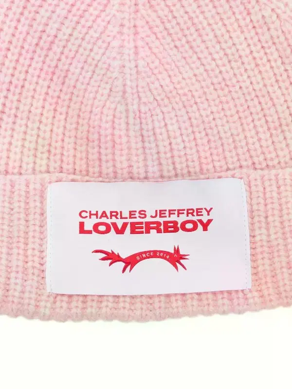 CHARLES JEFFREY Logo-patch Beanie - Pink
