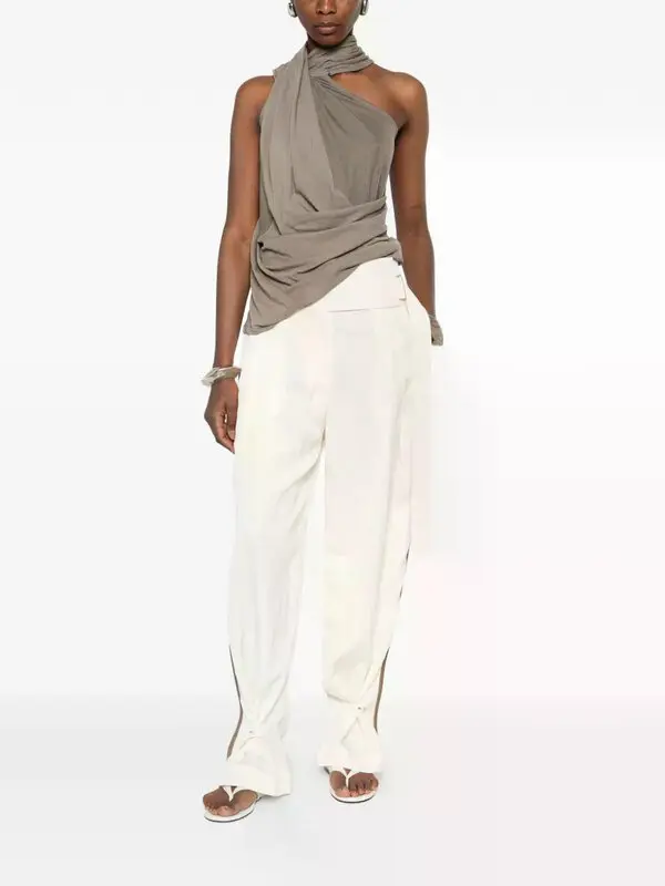 ENTIRE STUDIOS Draped One-shoulder Top - Grey