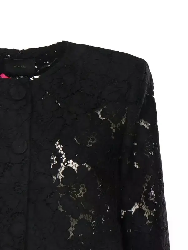 Pinko Lace Cotton Spencer Jacket - Black