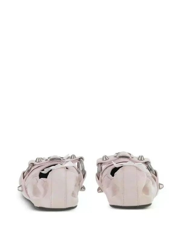 Balenciaga City Ring Buckle Ballet Flats - Pink