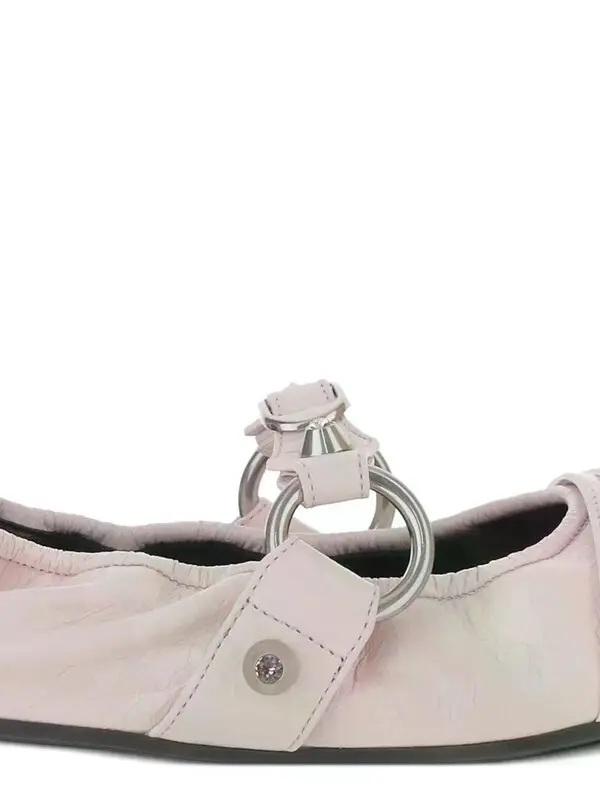 Balenciaga City Ring Buckle Ballet Flats - Pink