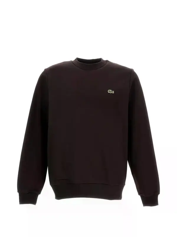 Lacoste Logo Appliqué Sweater - Brown