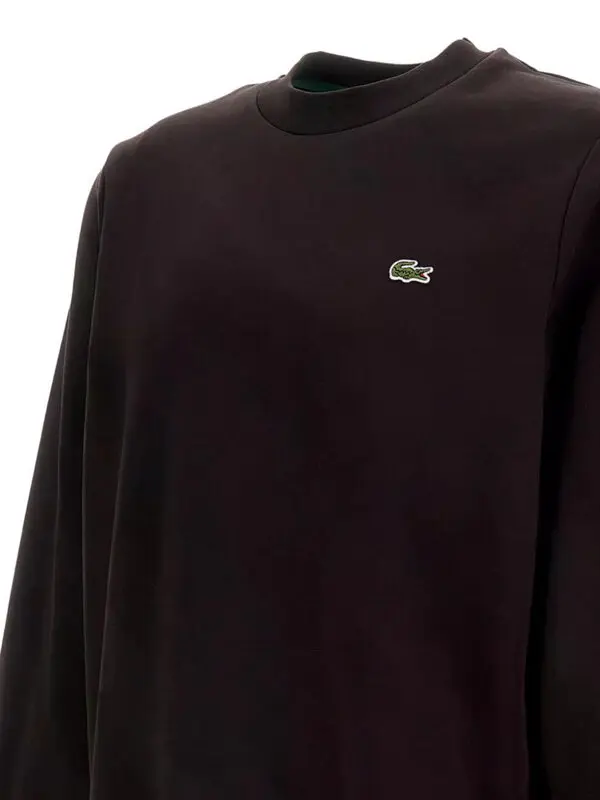 Lacoste Logo Appliqué Sweater - Brown
