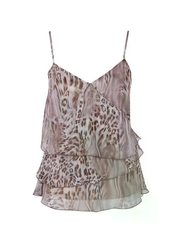BLUGIRL Animal-print Ruffled Top