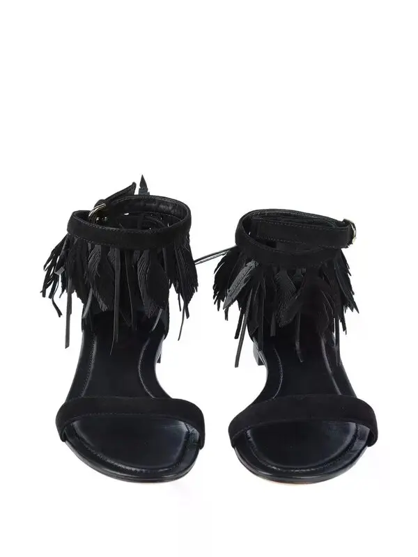TOD'S Feather-trim Sandals