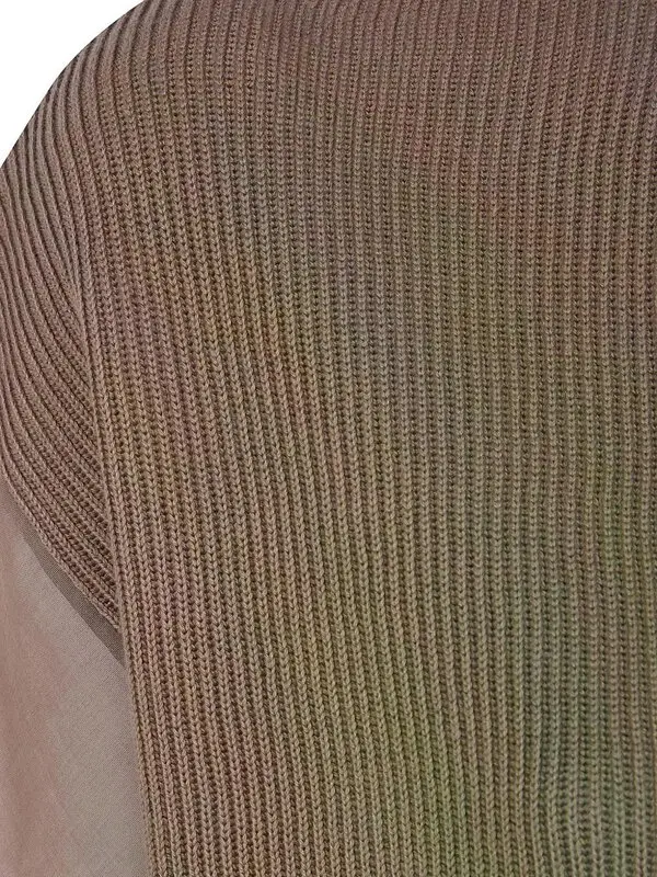 Brunello Cucinelli Ribbed Knit Sheer Sweater