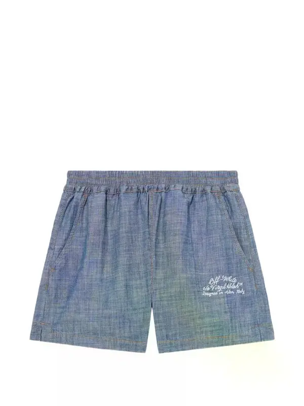 Off-White Chambray Denim Shorts