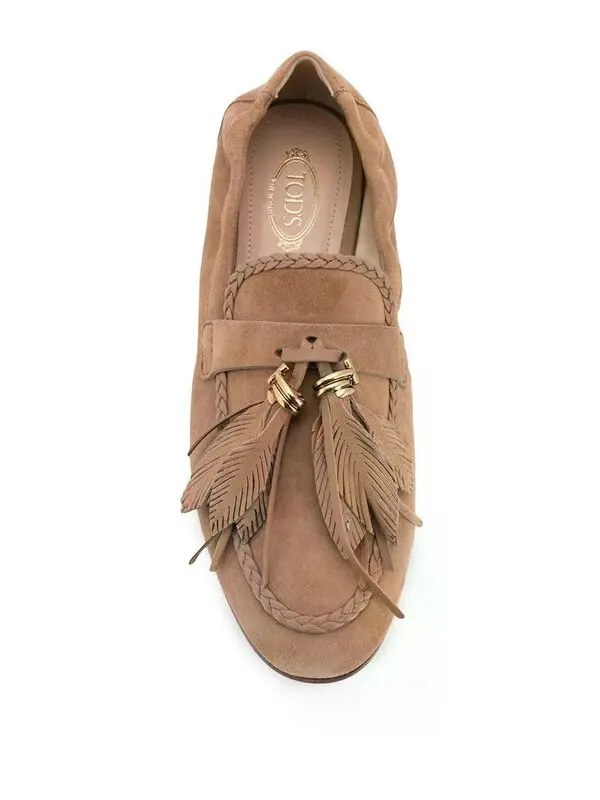 TOD'S Leather Loafers - Neutrals