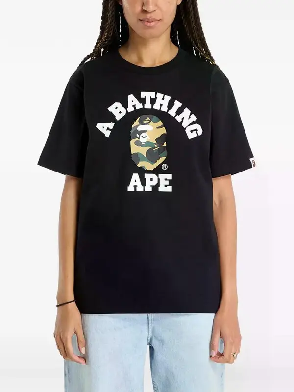 A BATHING APE 1st Camo College Tee - Black