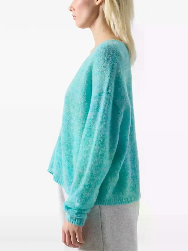 American Vintage Nuggy V-neck Wool Cardigan - Blue