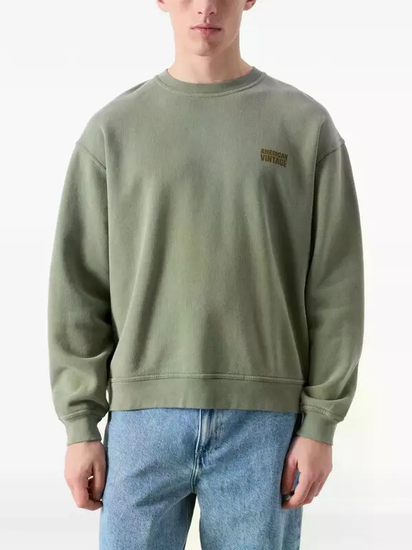 American Vintage Plizzy Long-sleeve Cotton Sweatshirt