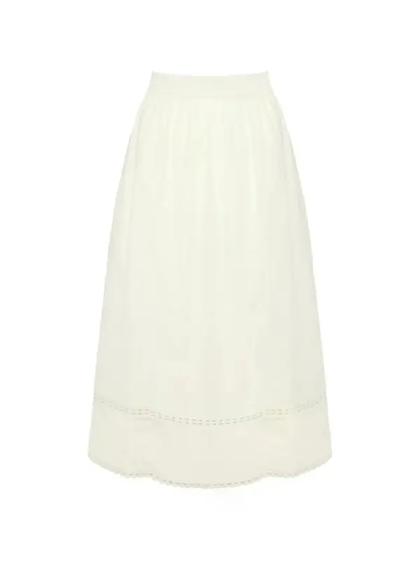 YVES SALOMON Poplin Midi Skirt