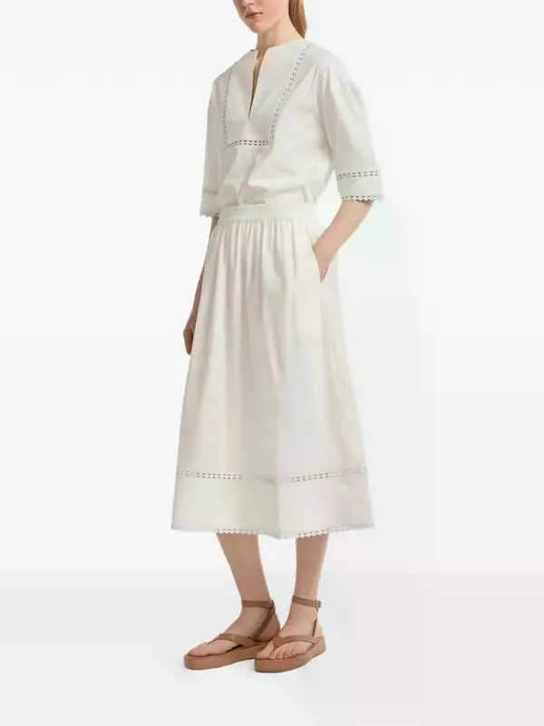 YVES SALOMON Poplin Midi Skirt