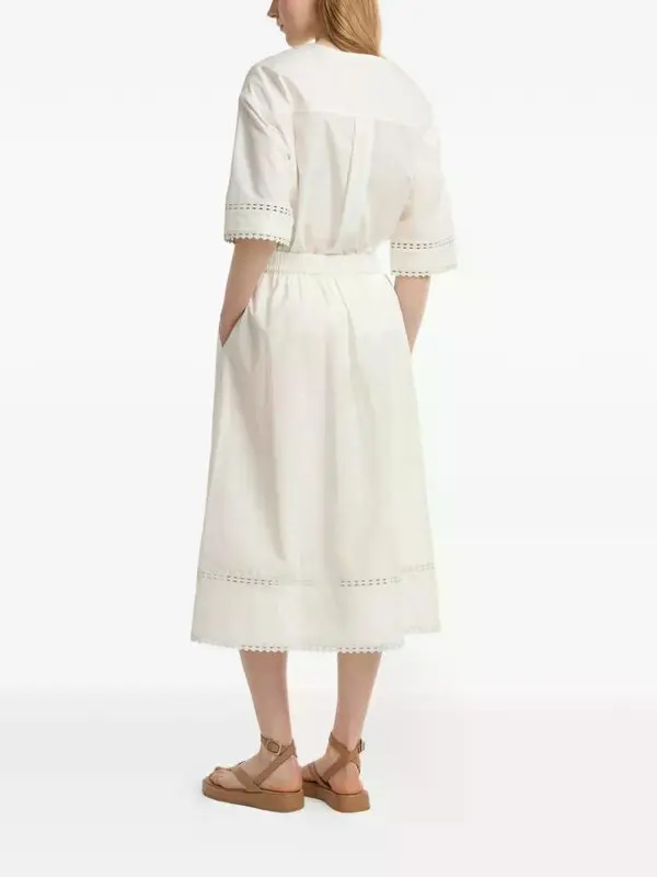 YVES SALOMON Poplin Midi Skirt