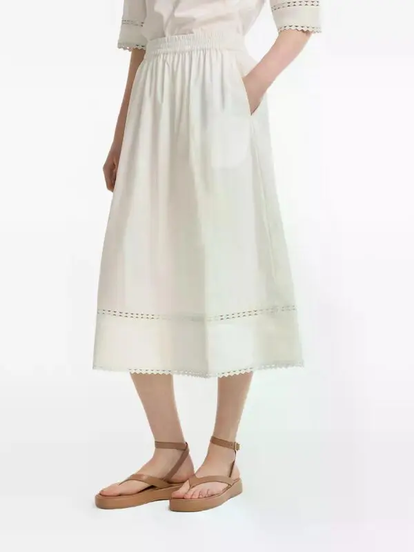 YVES SALOMON Poplin Midi Skirt