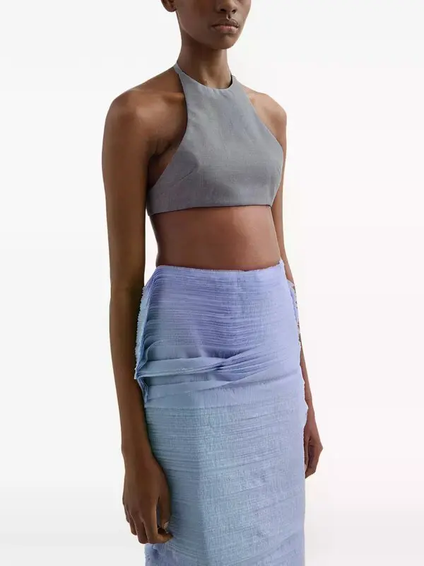JIL SANDER Poplin Halter Top - Grey