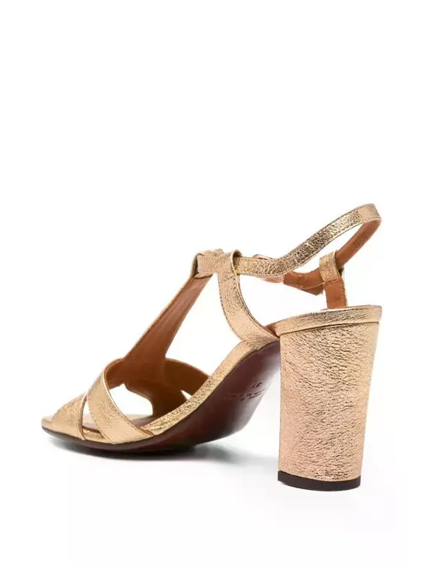 Chie Mihara Bafrica T-strap Leather Sandals - Gold