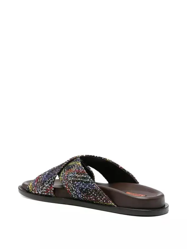 Missoni Criss-cross-strap Sandals - Black