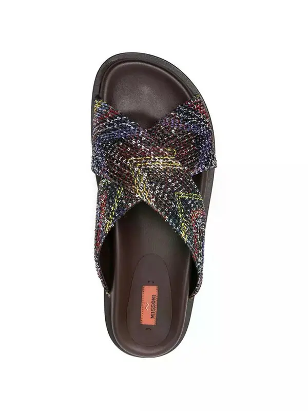Missoni Criss-cross-strap Sandals - Black