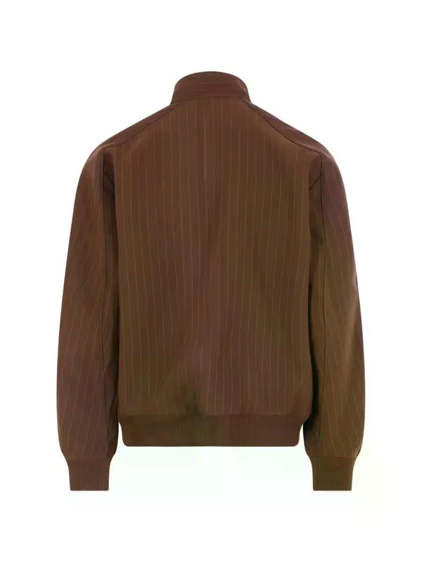 Sacai Pinstripe Zip Bomber Jacket