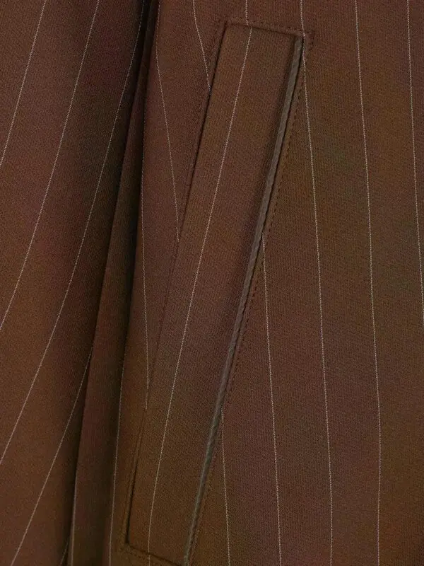 Sacai Pinstripe Zip Bomber Jacket