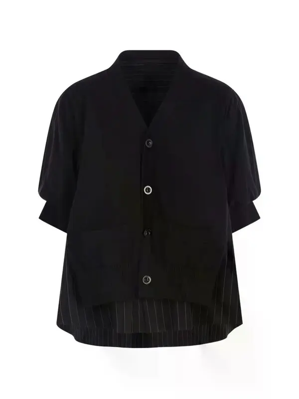 Sacai Pinstripe Button Cardigan