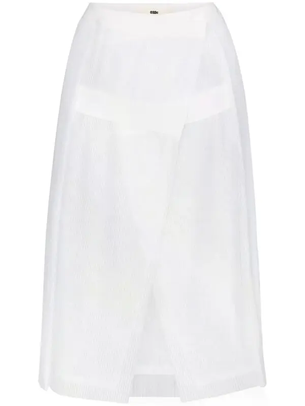 032C Plissé Pleated Wrap Skirt