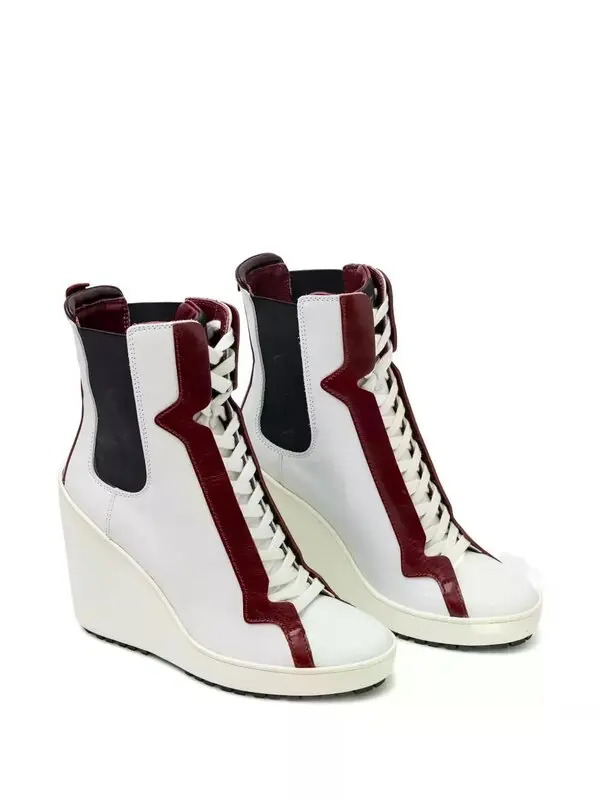 Hogan Lace-up Wedge Boots