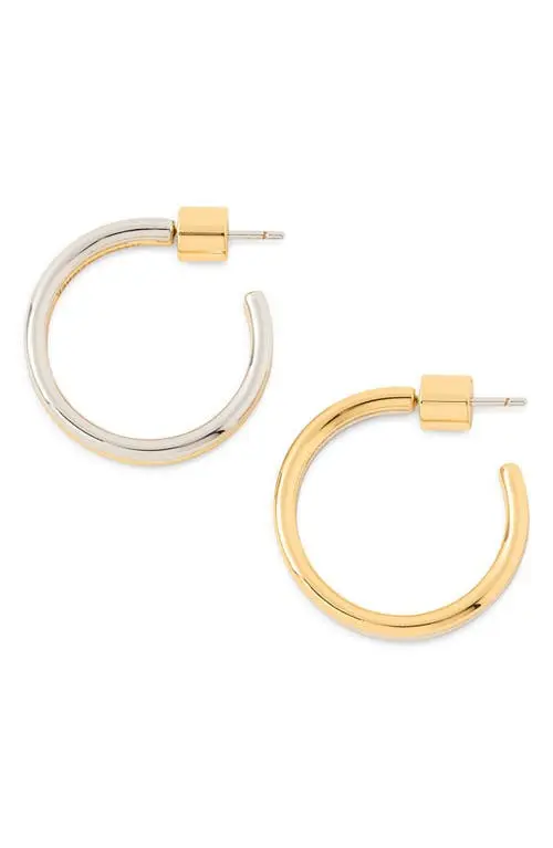 JENNIFER FISHER Two-tone Thread Hoop Earrings - Two Tone
