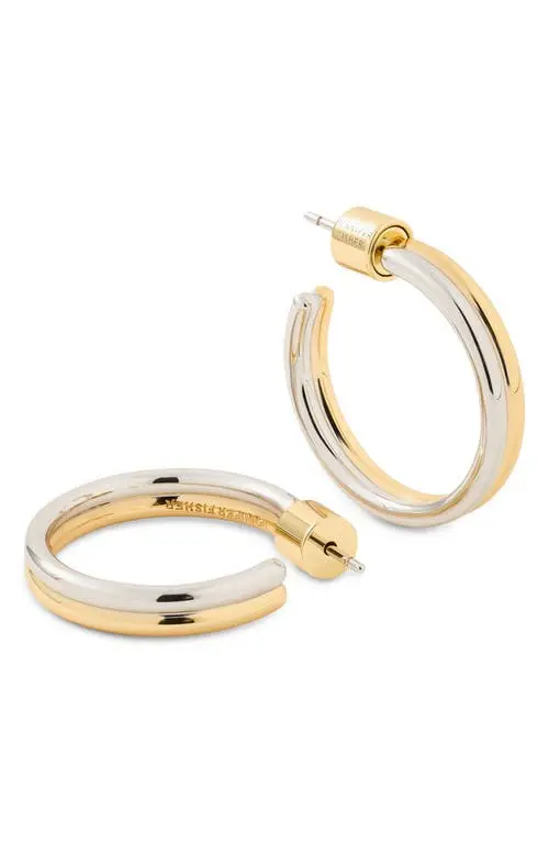 JENNIFER FISHER Two-tone Thread Hoop Earrings