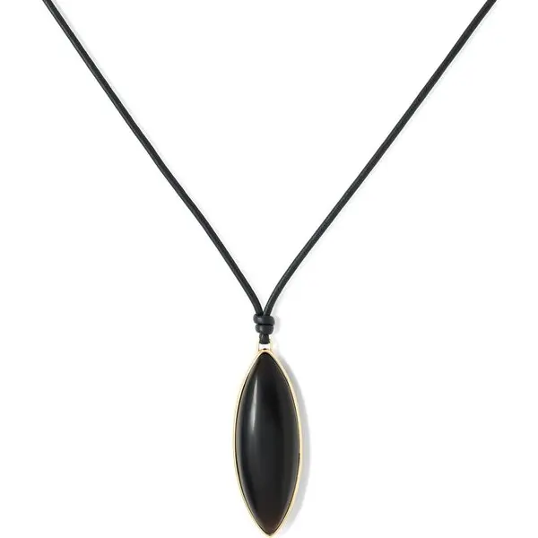JENNIFER FISHER Dagger Pendant Cord Necklace - Smokey Quartz