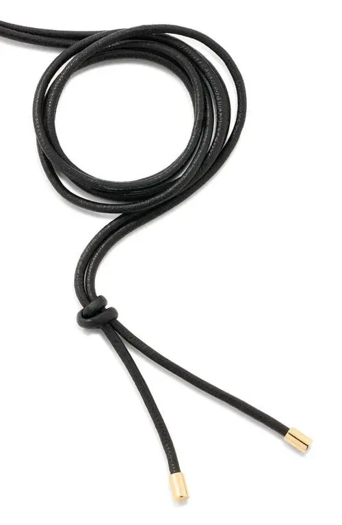 JENNIFER FISHER Dagger Pendant Cord Necklace - Smokey Quartz