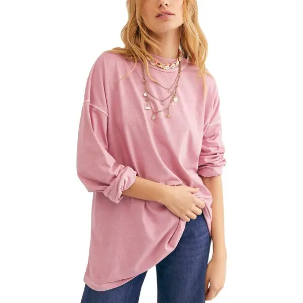 Free People We The Free Be Free Tunic T-shirt - Mauve
