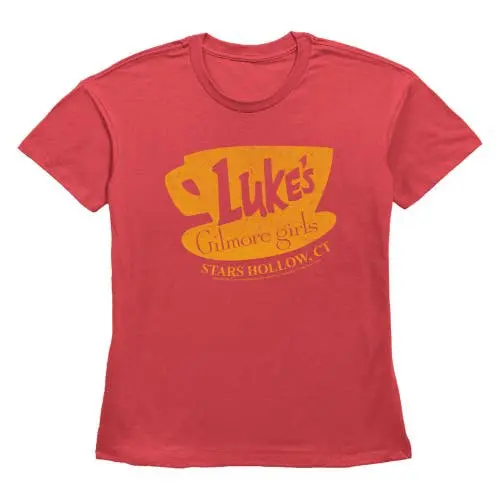GILMORE GIRLS Luke's Stars Hollow Sign Graphic T-shirt - Red