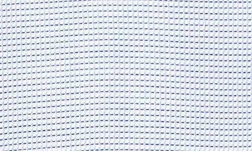 David Donahue Slim Fit Microcheck Cotton Twill Dress Shirt - White/blue