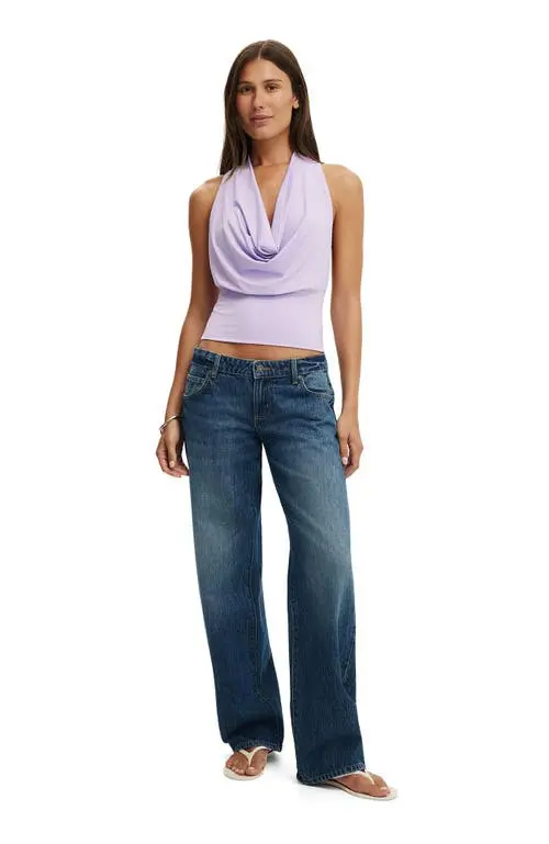 COTTON ON Lou Cowl Halter - Violet Valentine